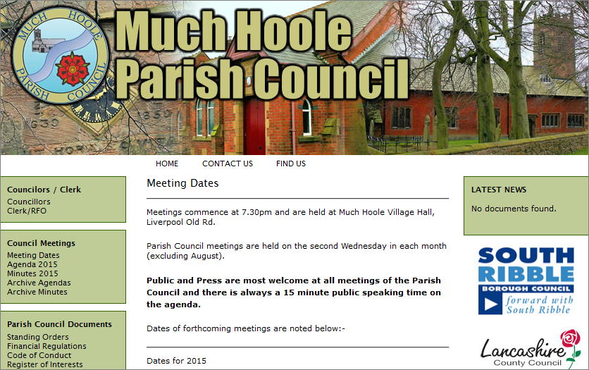 Parish Council websites for Transparency Code - Redleg.Net > IT Support ...